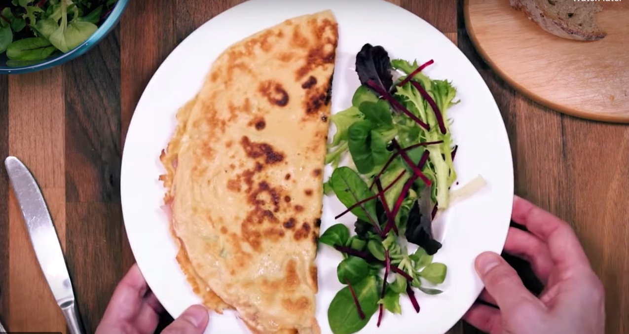 Cheese and ham pancakes - JUST MILK